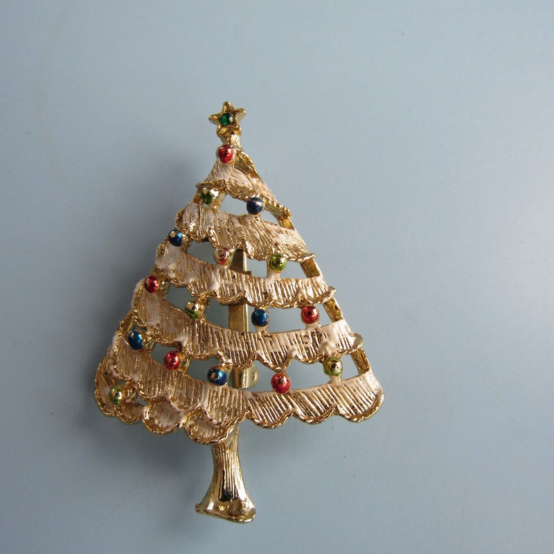 Christmas Tree Brooch - Etsy