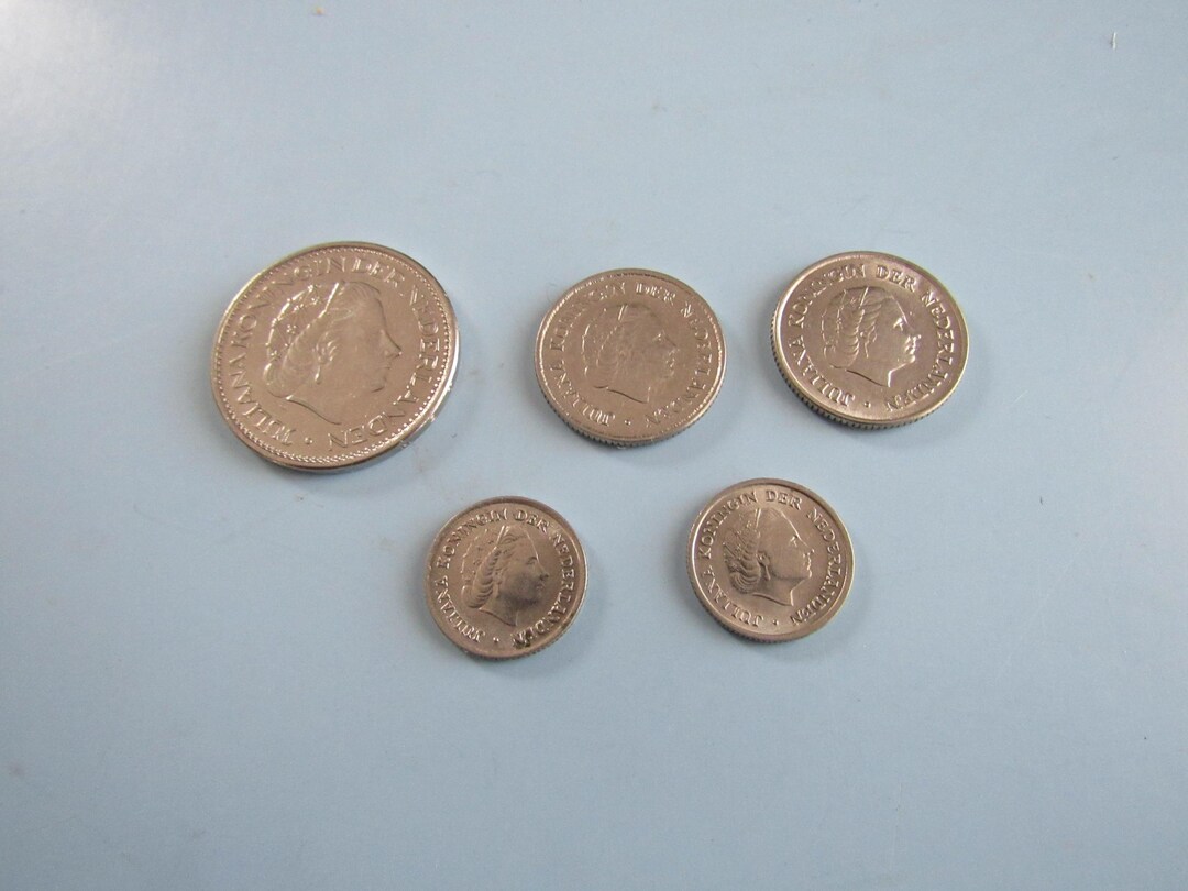 Lot of Vintage Dutch Currency 5 Coins Netherlands Free Shipping - Etsy
