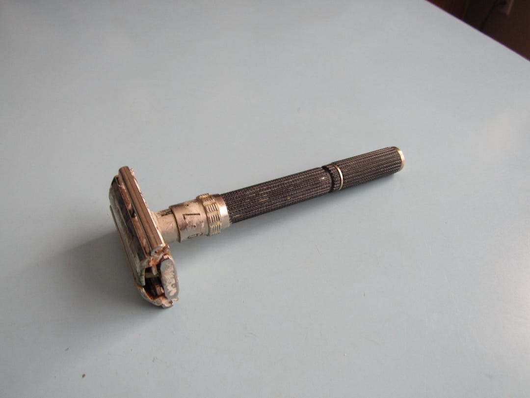 Vintage Gillette Adjustable Safety Razor Black Handle Free Shipping - Etsy