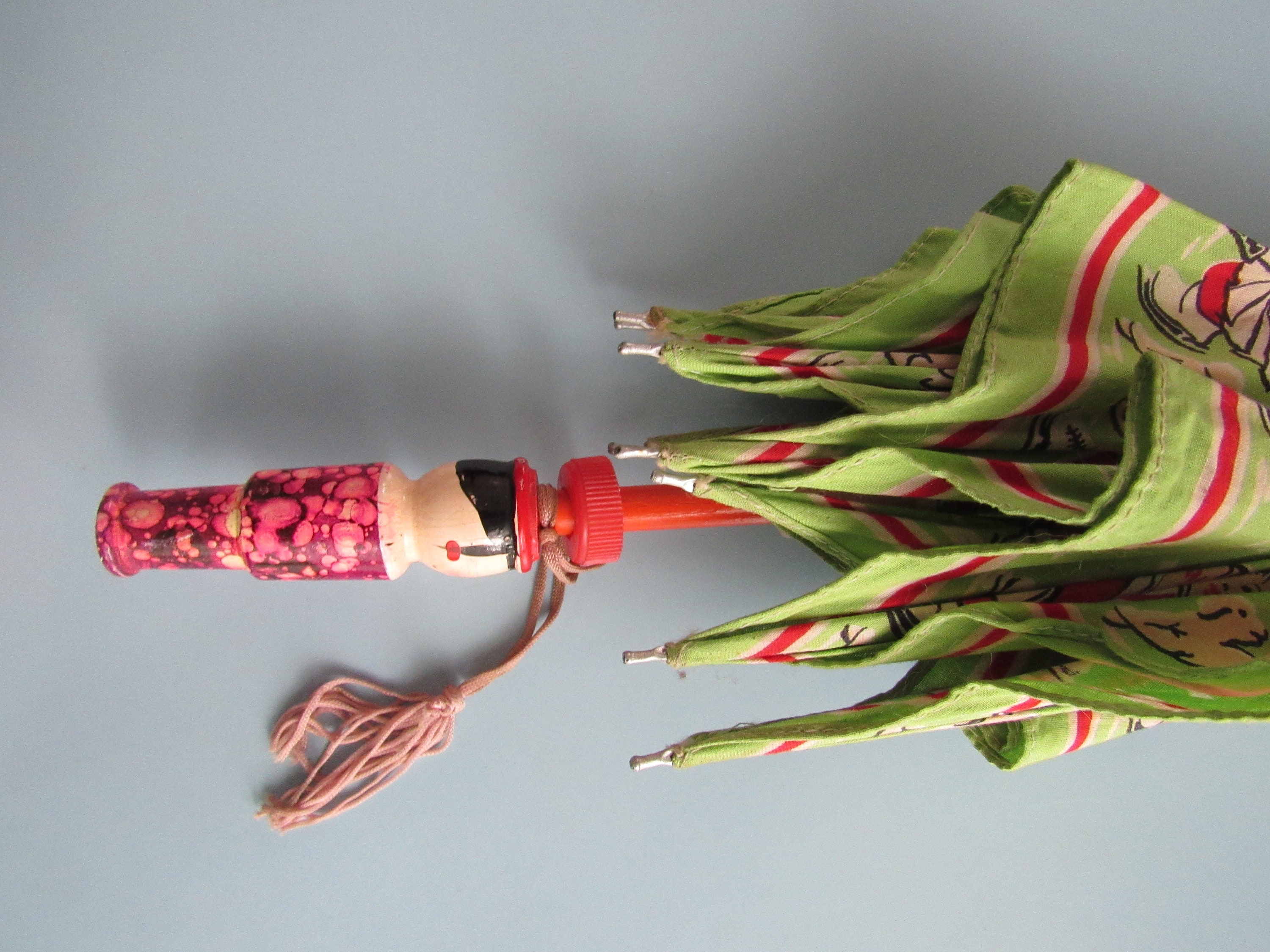 Vintage Child-sized Asian Themed Parasol Umbrella Free - Etsy