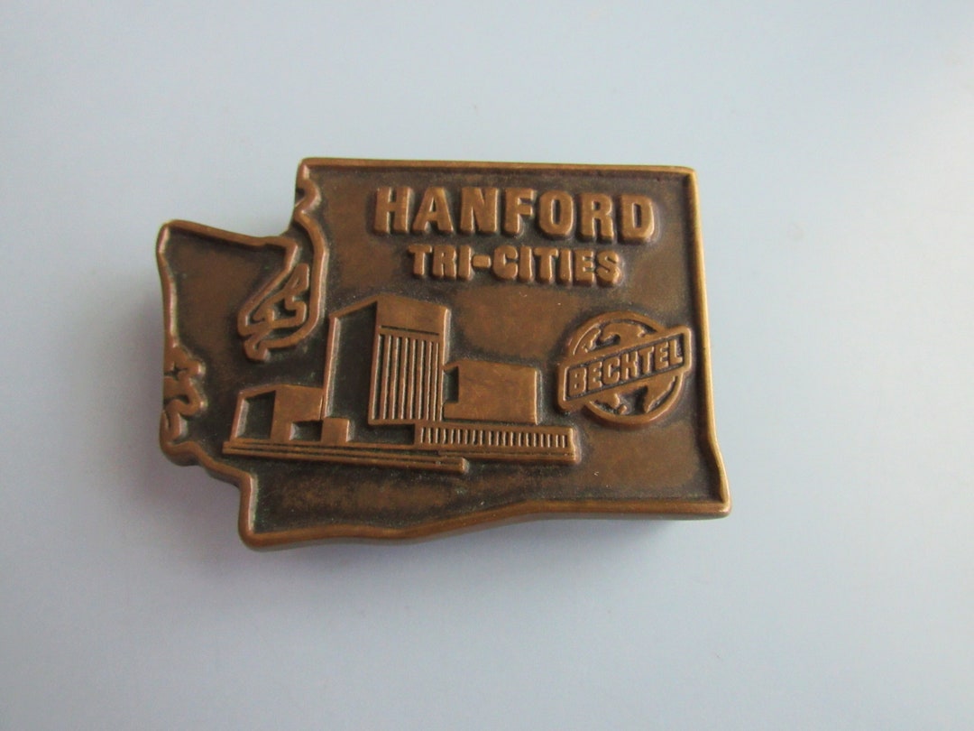 Vintage Bechtel Hanford Tri-cities Nuclear Plant Belt Buckle Anacortes ...