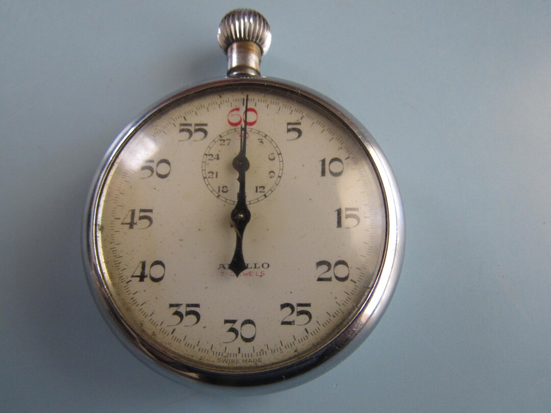 Vintage Apollo Stopwatch 7 Jewels Needs Work Free Shipping - Etsy