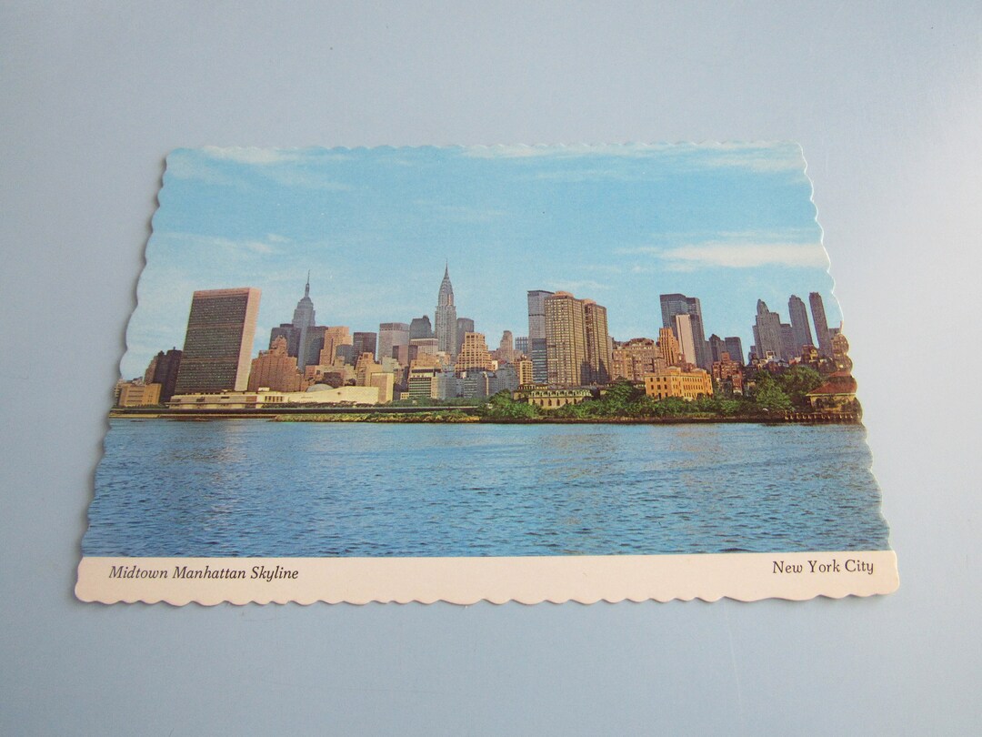 Vintage Midtown Manhattan Skyline New York City Unused Postcard Post ...