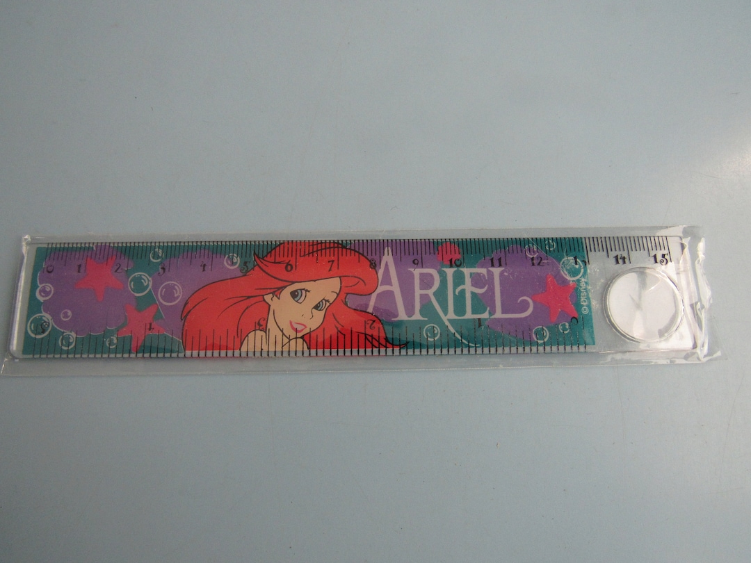 Vintage Walt Disney Little Mermaid Ariel 6 Inch Ruler Free Shipping - Etsy