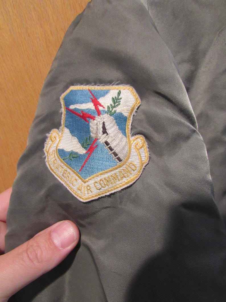 Vintage US Air Force Reversible Bomber Flight Jacket 44th Strategic ...