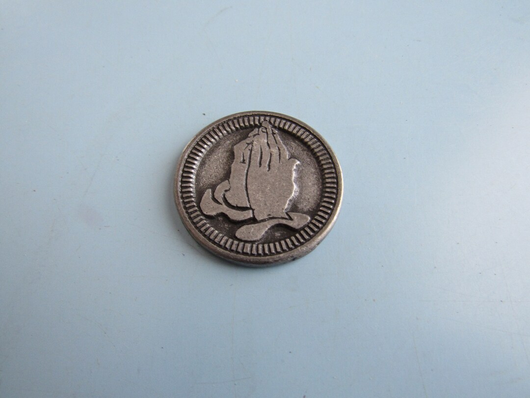Vintage Serenity Prayer Praying Hands Coin Token Free Shipping - Etsy