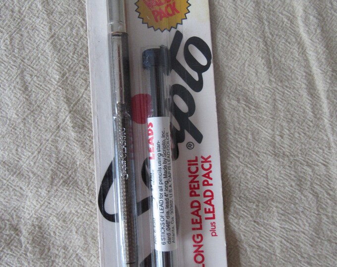 Vintage Scripto Long Lead Pencil Plus Lead Pack B319 New Old Stock 1985 ...