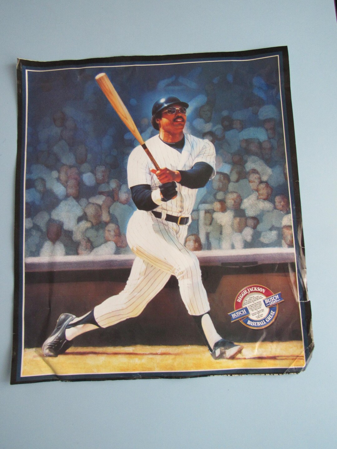 Vintage Reggie Jackson Baseball Great Poster 1991 Busch Busch Light ...