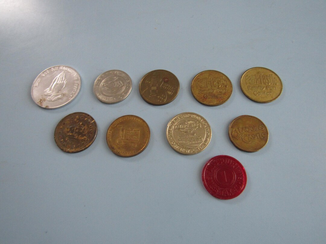 Lot of 10 Vintage Tokens Aladdin's Castle Etc Free Shipping - Etsy
