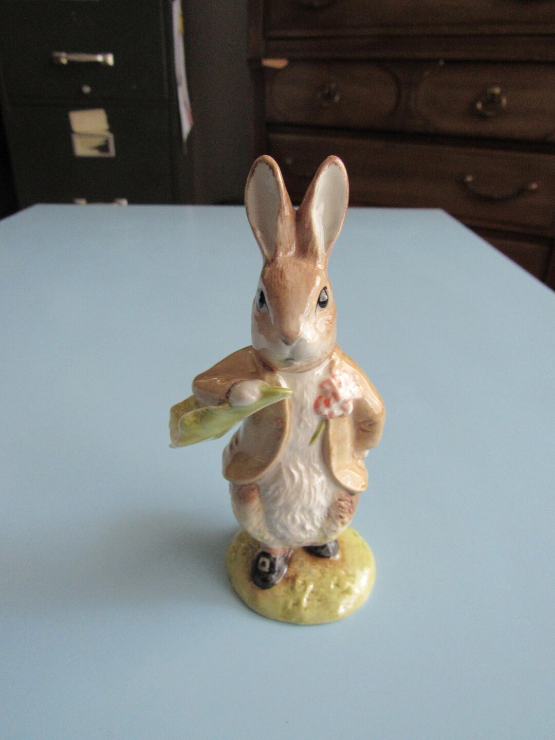 Vintage Beatrix Potter Benjamin Ate a Lettuce Leaf Figurine Frederick ...