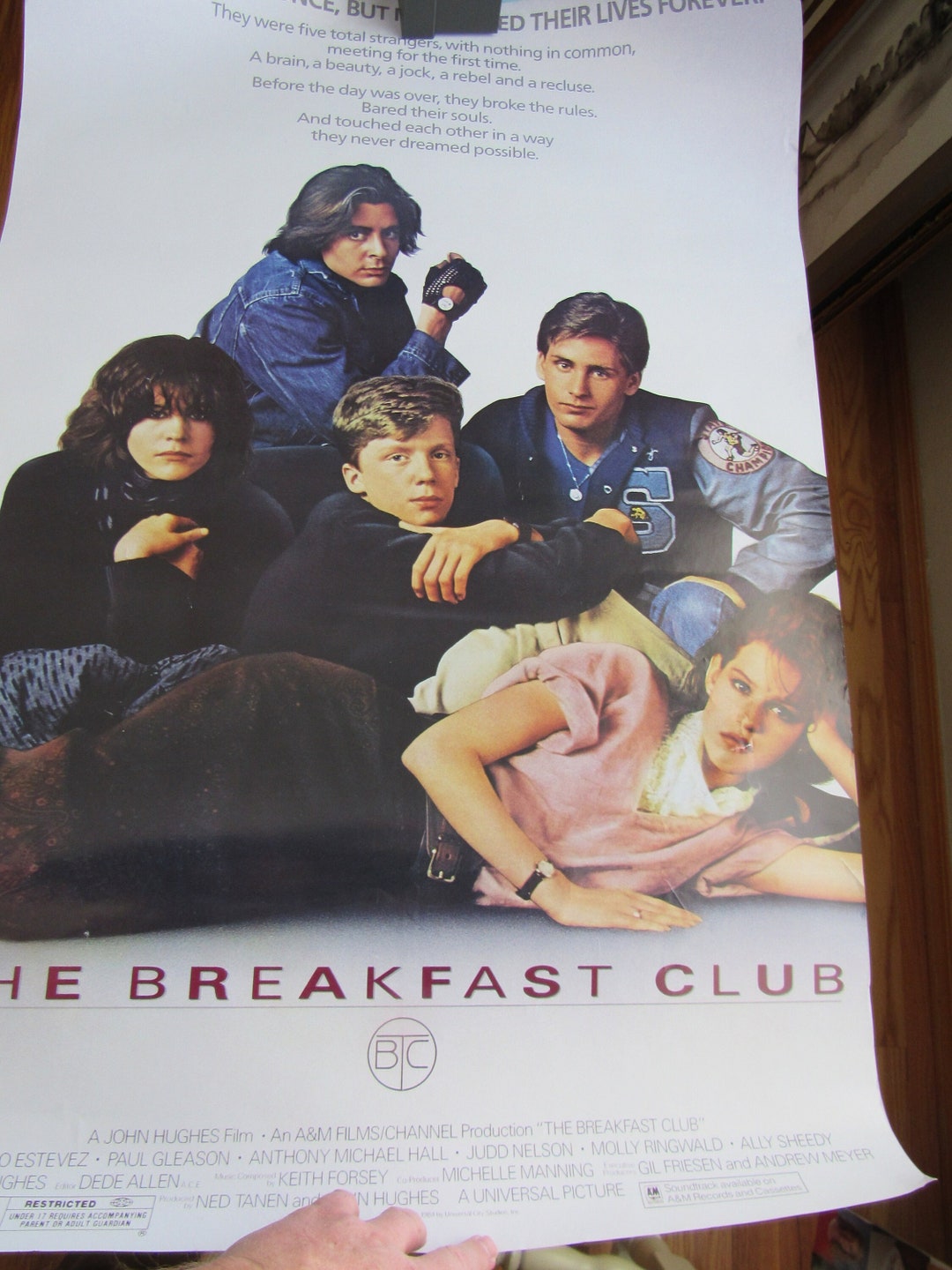 Vintage the Breakfast Club Movie Poster Free Shipping - Etsy