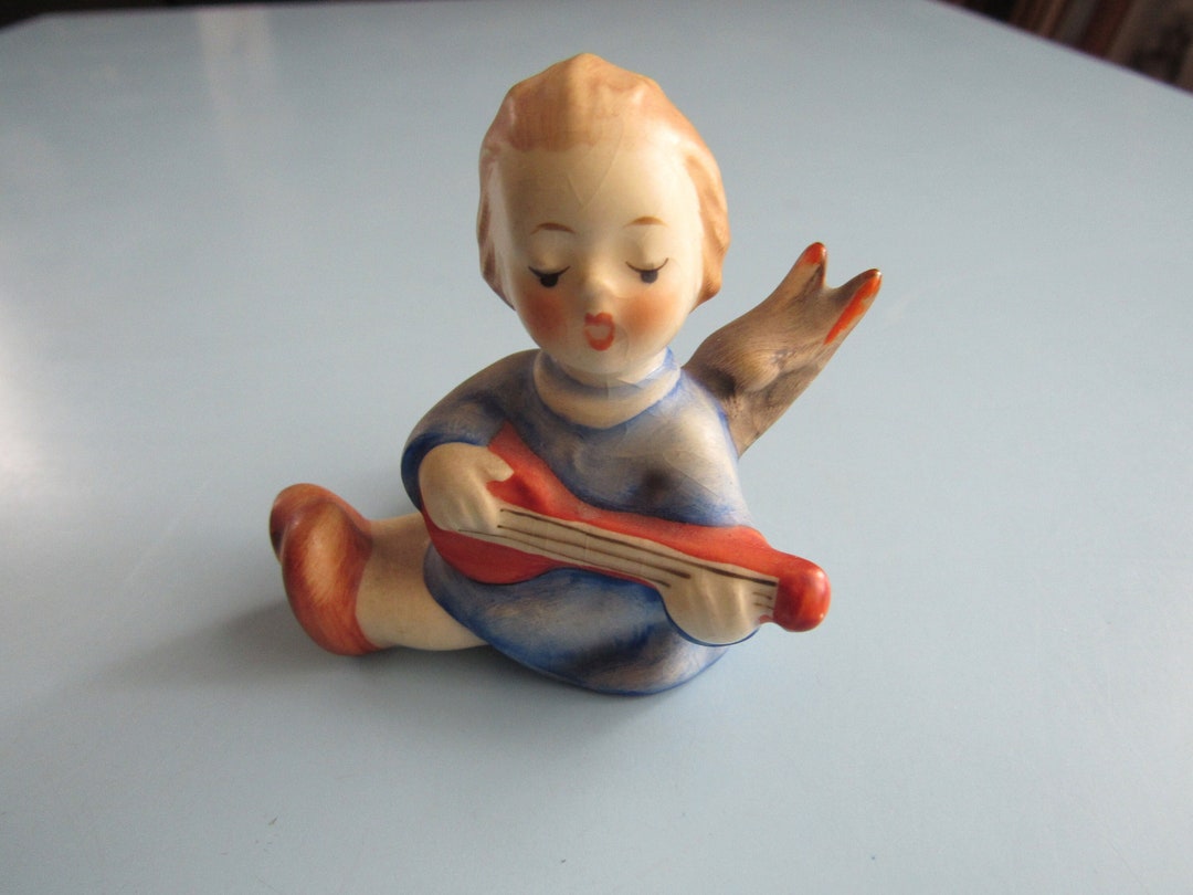 Vintage Hummel Angel With Lute Figurine West Germany Free Shipping - Etsy