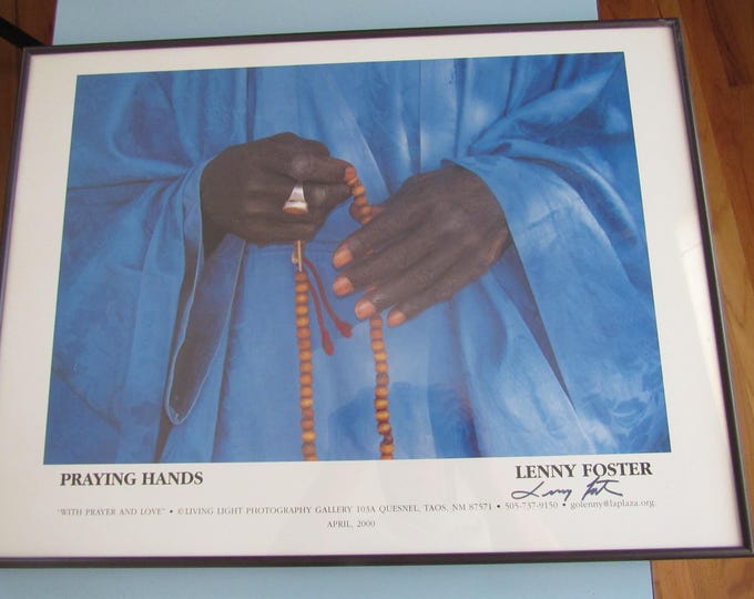 Praying Hands Signed Print by Lenny Foster 2000 Free Shipping - Etsy
