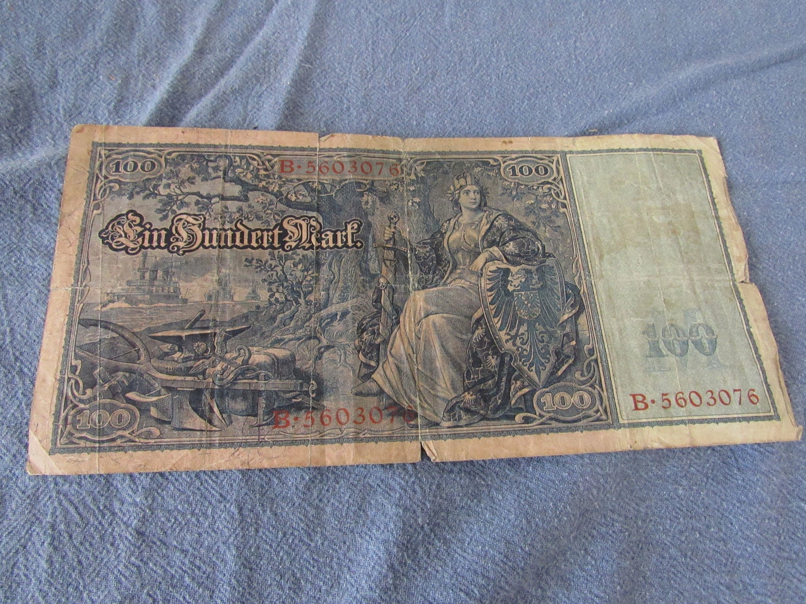 Reichs bank note 1910 - sekacarbon