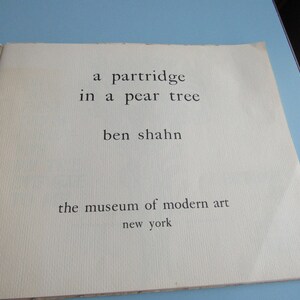 A Partridge in a Pear Tree by Ben Shahn 1951 New York Museum of Modern ...