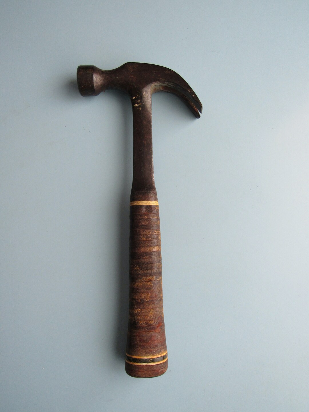 Vintage Estwing Claw Carpenter's Hammer Stacked Leather Handle Free ...