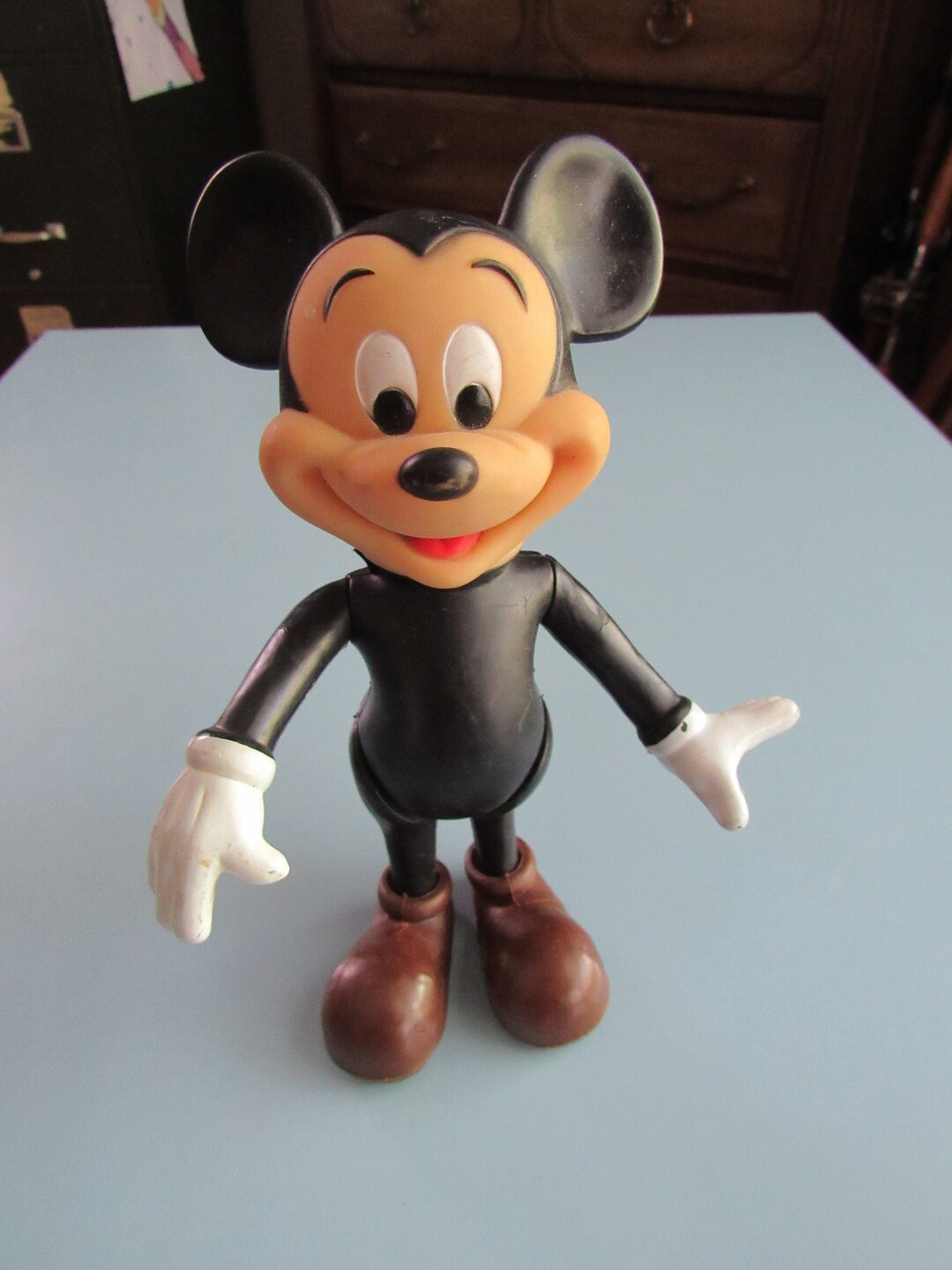 Vintage Poseable Mickey Mouse Figure Walt Disney Productions Free ...