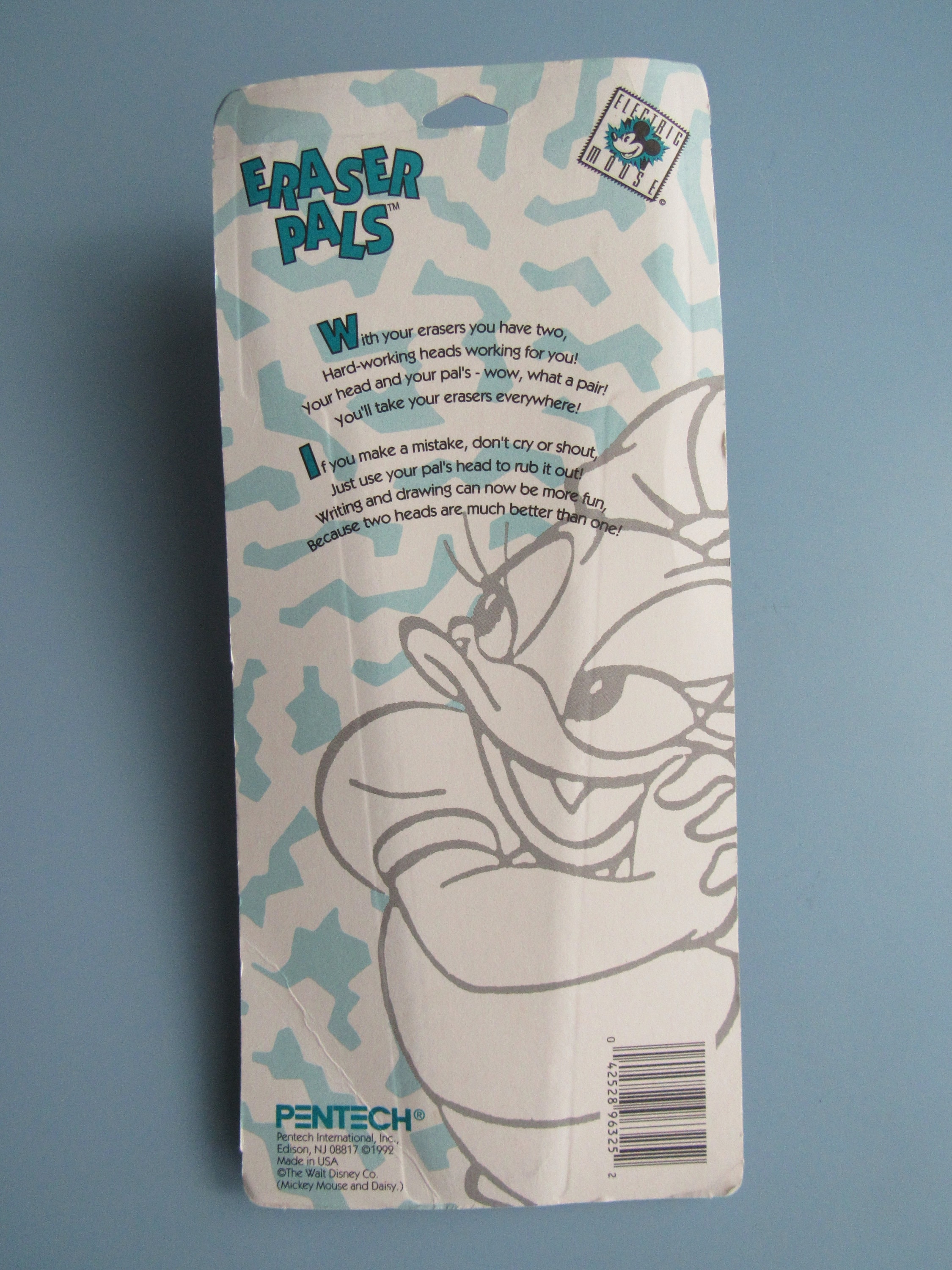 Vintage Pentech Eraser Pals Mickey Mouse 1992 New Old Stock Free ...