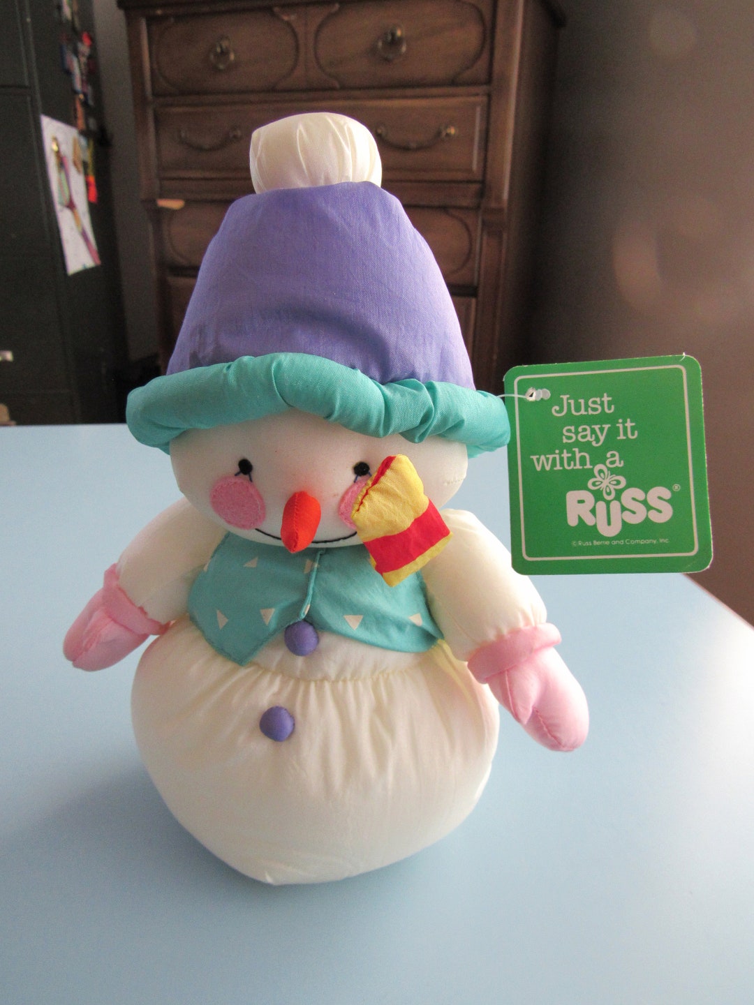 Vintage Russ Berrie Luv-pet Snowman Plush New Old Stock Free Shipping ...