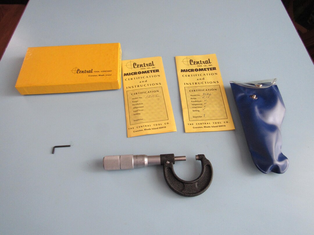 Vintage Central Tool Co. Beam Frame Micrometer 712L in Original Box ...
