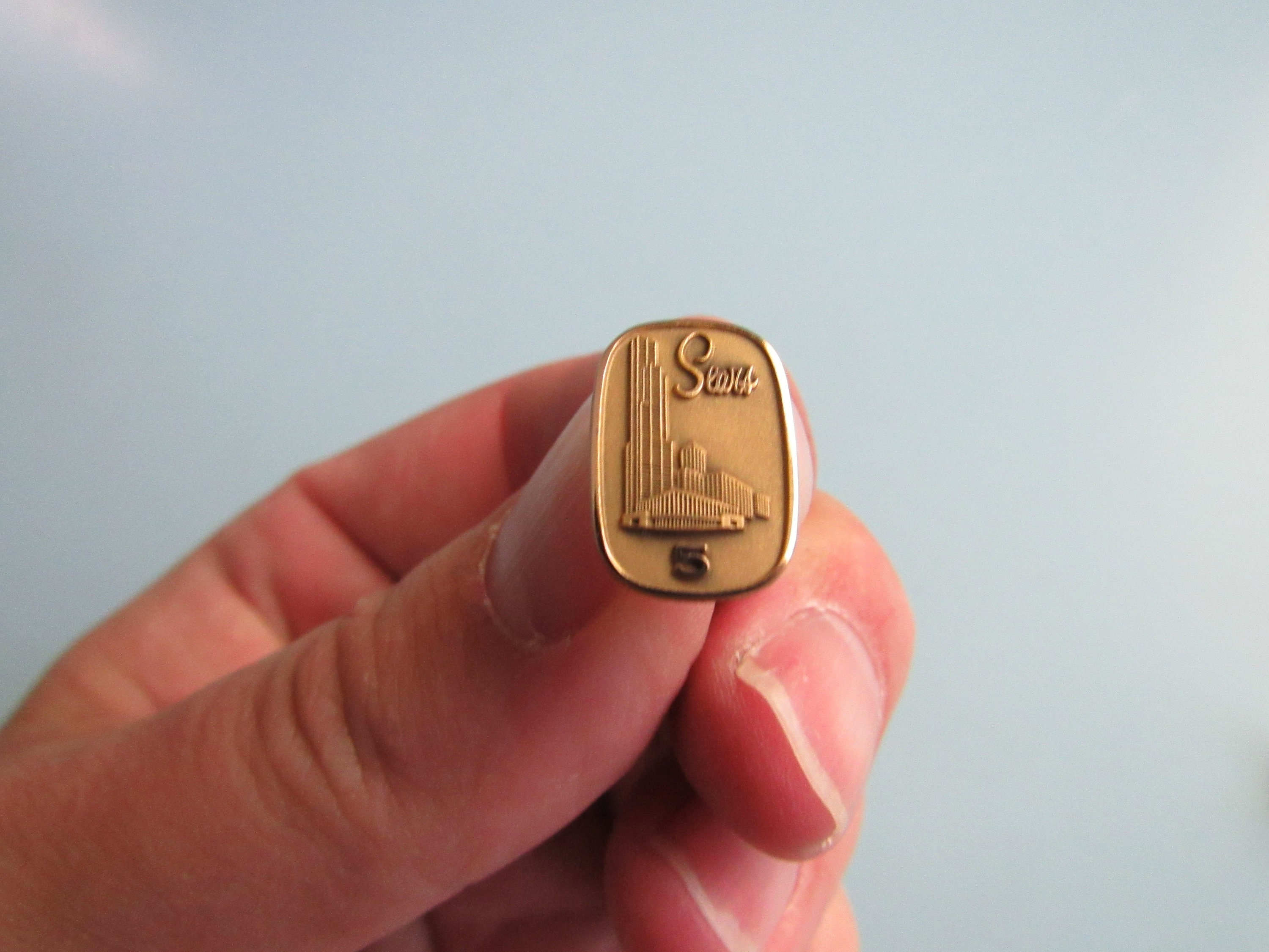 Vintage Sears 5 Year Service Lapel Pin 1/10 10K Gold Free - Etsy