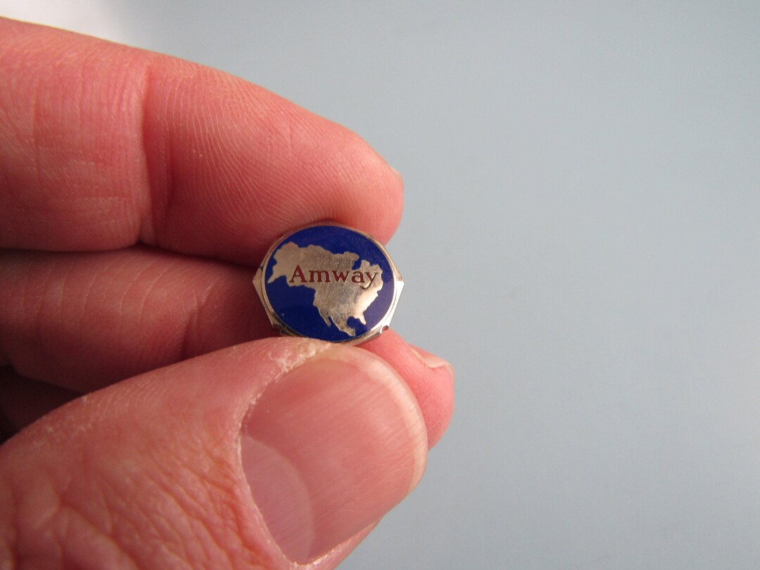 Vintage Sterling Silver Enamel Amway Pin Railroad Terryberry Free ...
