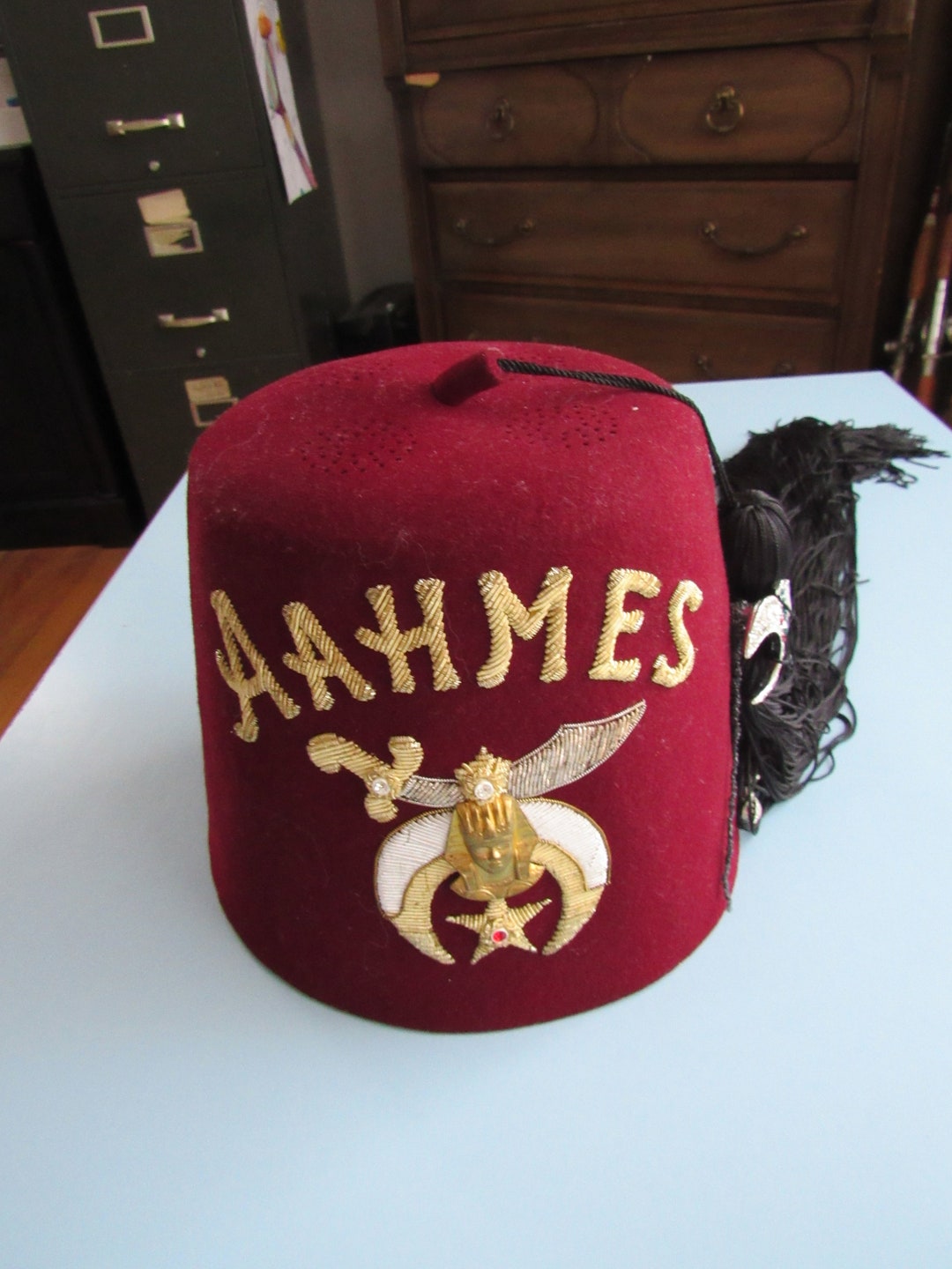 Vintage Masonic Shriner Aahmes Fez Free Shipping - Etsy