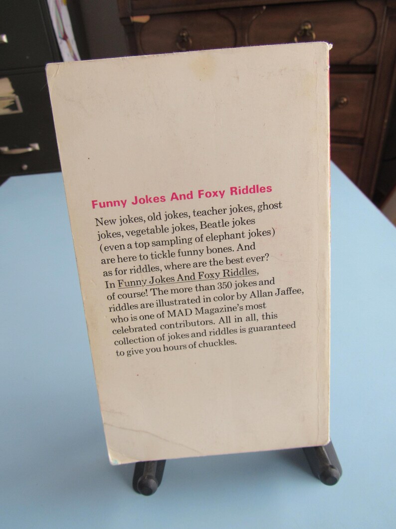 Funny Jokes and Foxy Riddles Illustrated by Allan Jaffee 1968 Free ...