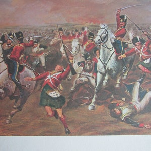 Vintage the Battle of Waterloo Print Wilkinson Sword Collection Free ...