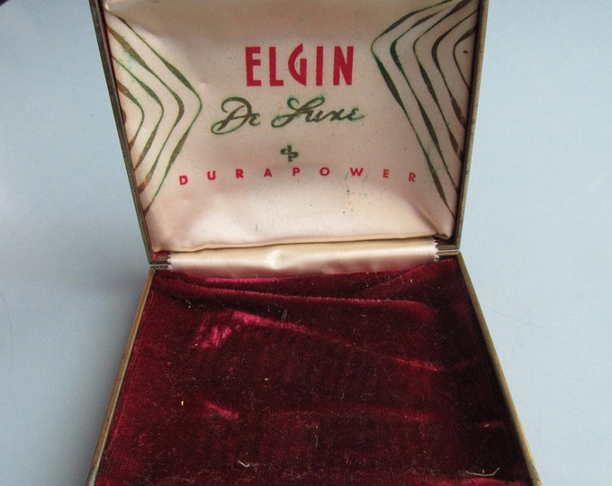 Vintage Elgin Deluxe Durapower Watch Box Empty Free Shipping - Etsy