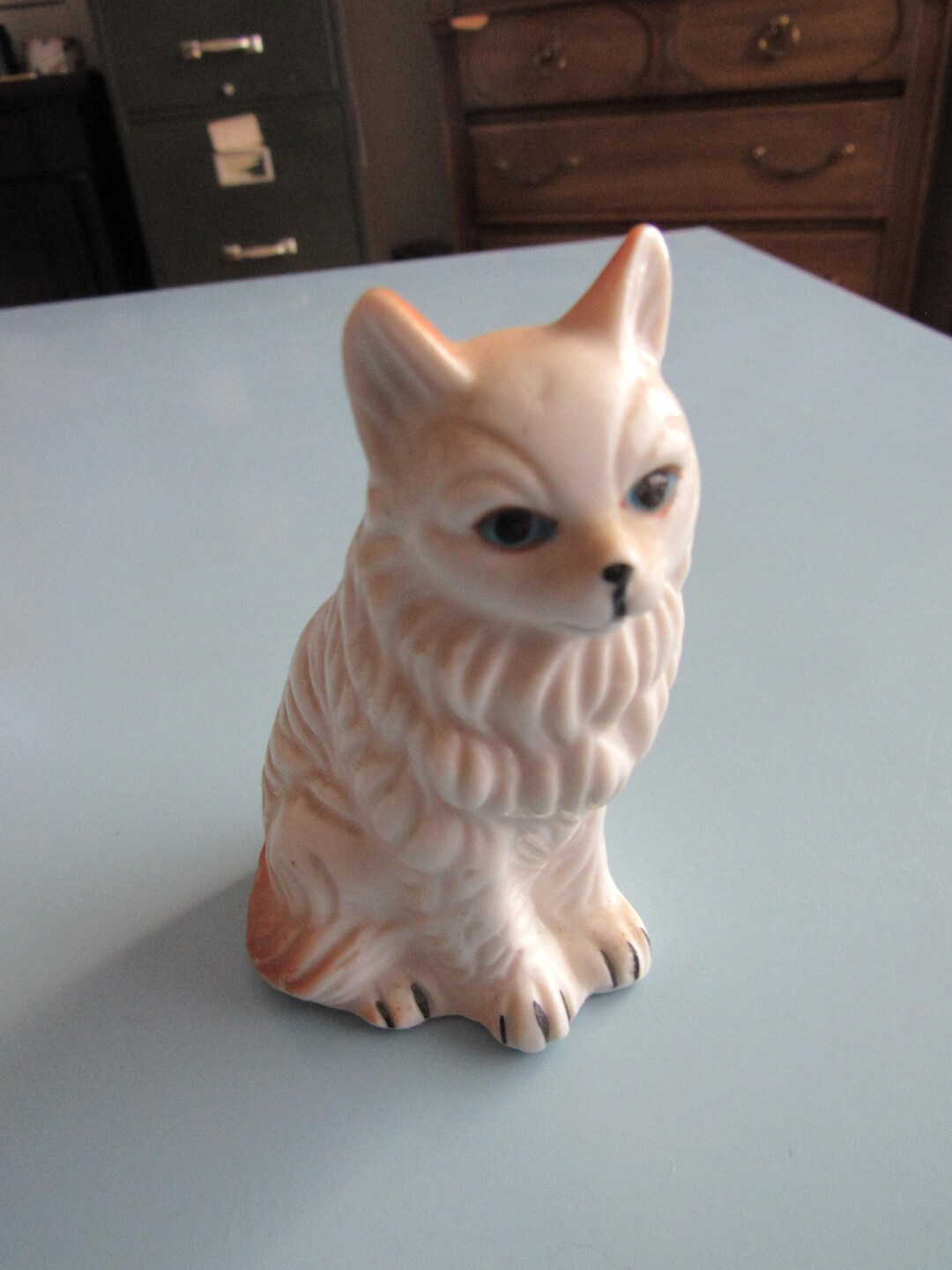 Vintage Bone China Cat Figurine Free Shipping - Etsy