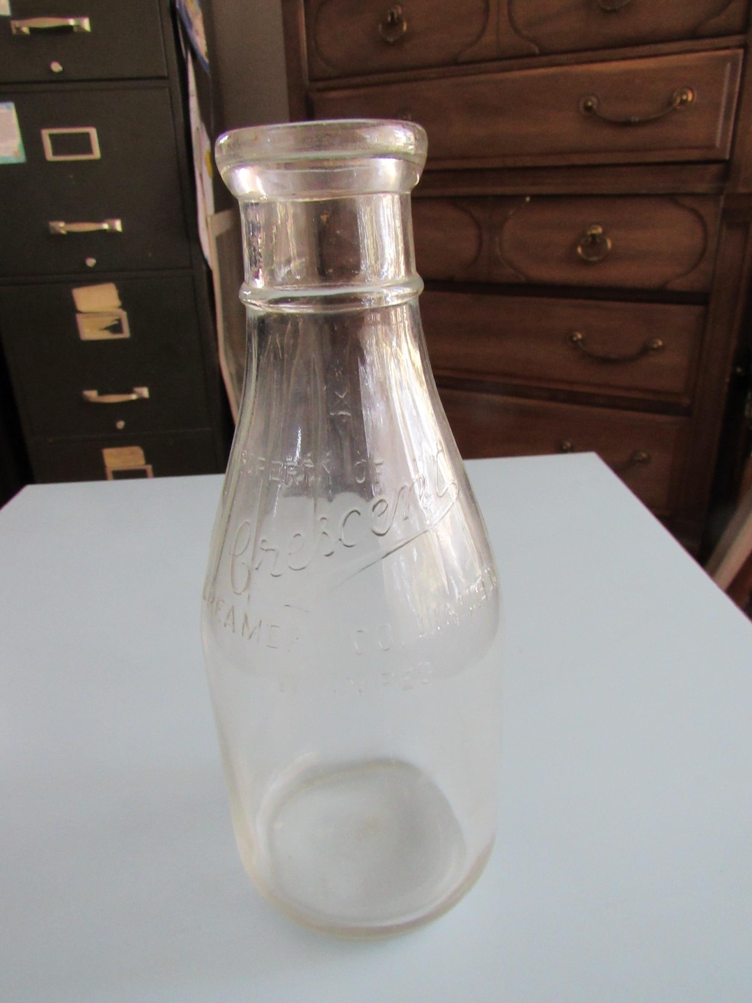 Vintage Crescent Creamery Milk Bottle Winnipeg Free Shipping - Etsy