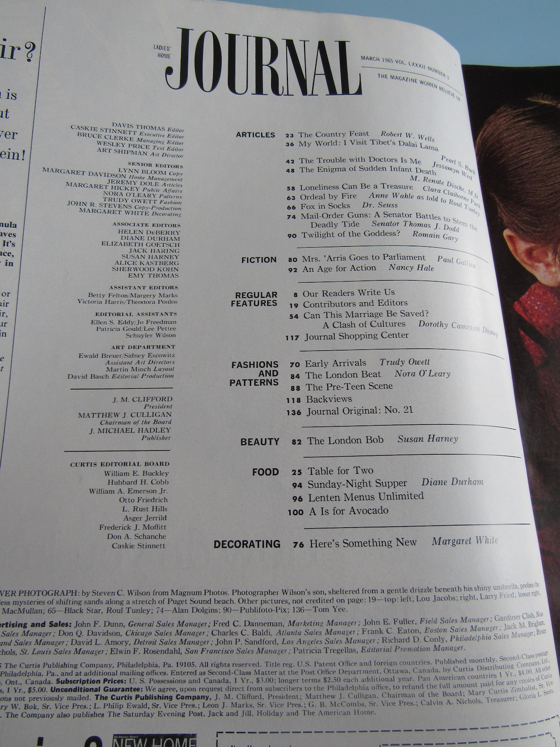 Vintage Ladies' Home Journal Magazine March 1965 Mid - Etsy