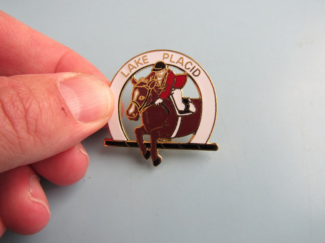 Vintage Lake Placid Equestrian Pin Free Shipping - Etsy