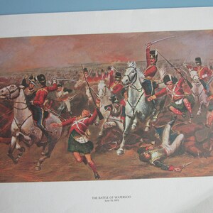 Vintage the Battle of Waterloo Print Wilkinson Sword Collection Free ...