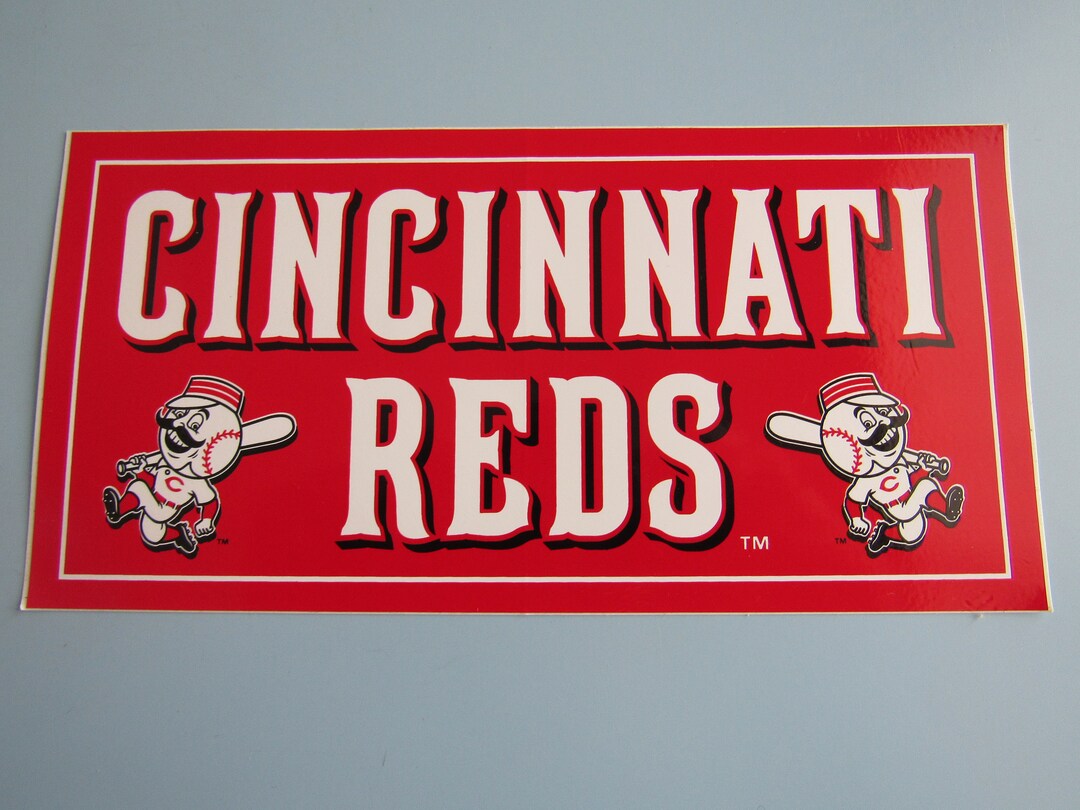 Vintage Cincinnati Reds Bumper Sticker Free Shipping - Etsy