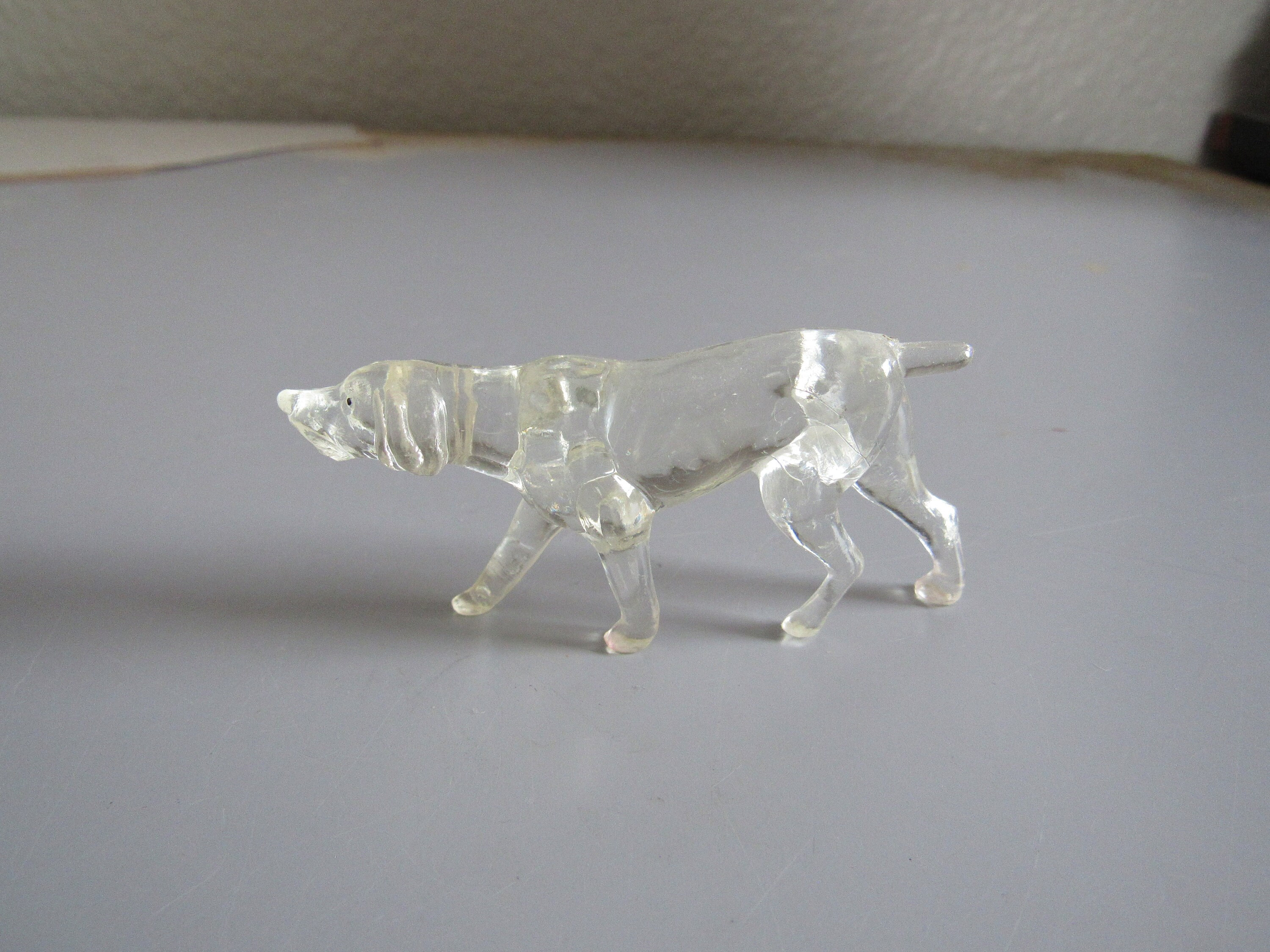 Vintage Clear Plastic Dog Figurine Free Shipping - Etsy