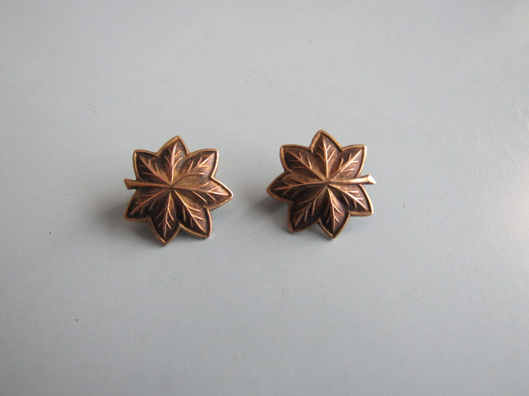 Vintage Pair of U.S. Army Major Pins Amico 1/20 10K Gold on Silver Free ...