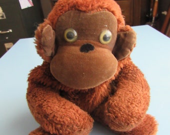 Vintage Dakin Monkey Plush Stuffed Shredded Clippings Nutshells 1978 5 ...