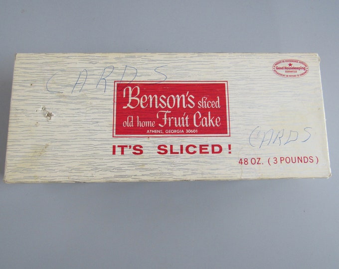 Vintage Benson's Sliced Old Home Fruit Cake Box Free Shipping - Etsy