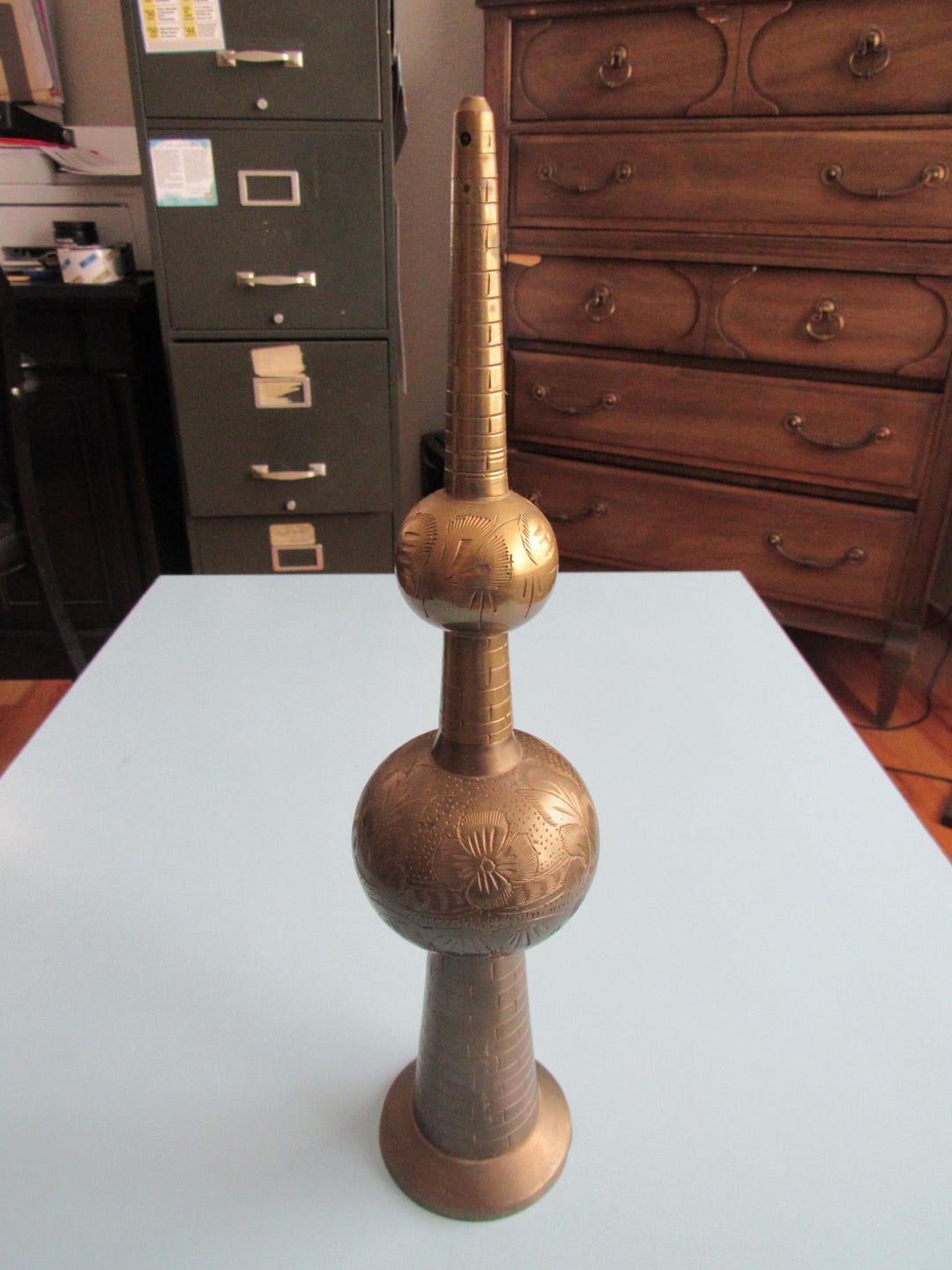 Vintage Engraved Brass Kuwait Tower Free Shipping - Etsy