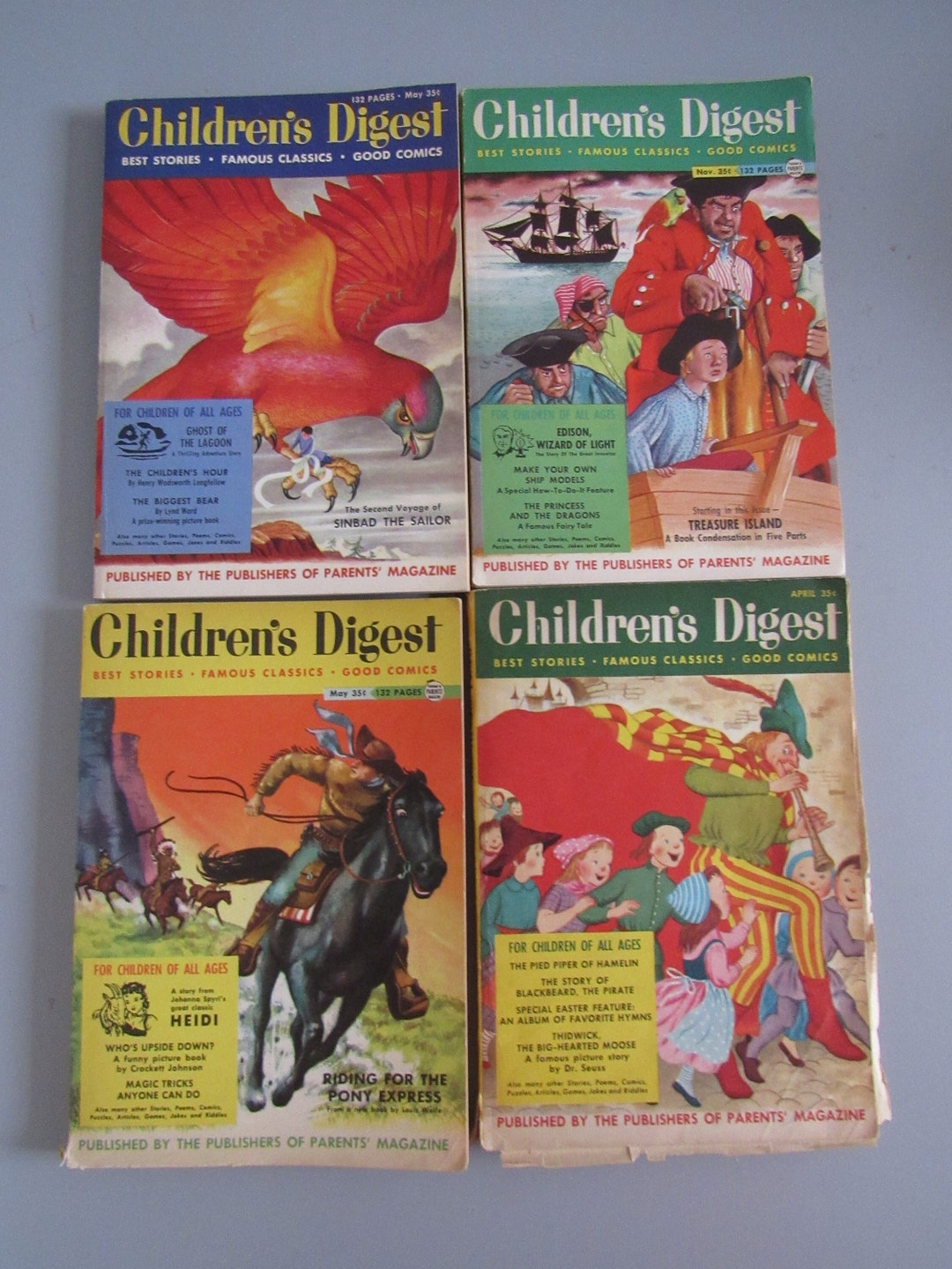 Lot of 4 Vintage Children's Digest Magazines 1950s Free - Etsy