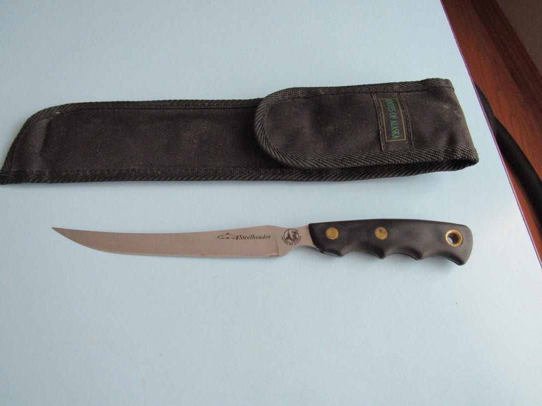 Vintage Knives of Alaska Steelheader Fishing Filet Knife With Sheath ...