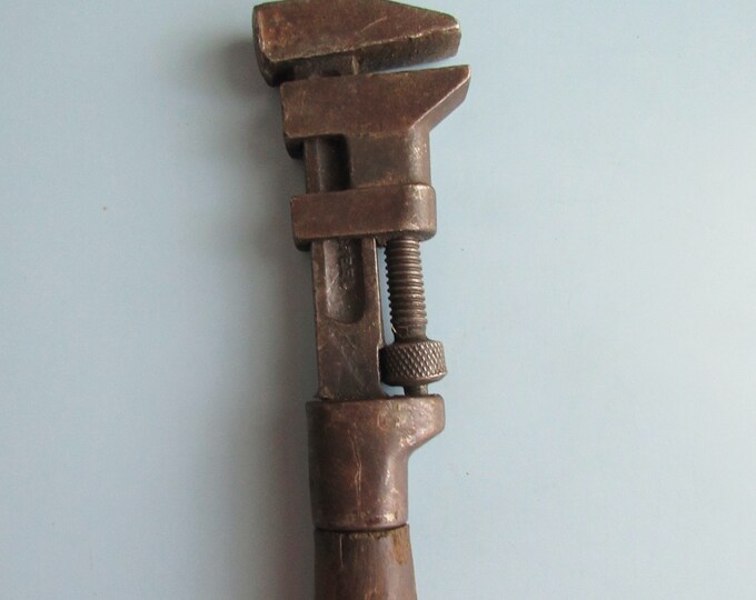 Vintage Adjustable Monkey Pipe Wrench Wooden Handle Free Shipping - Etsy