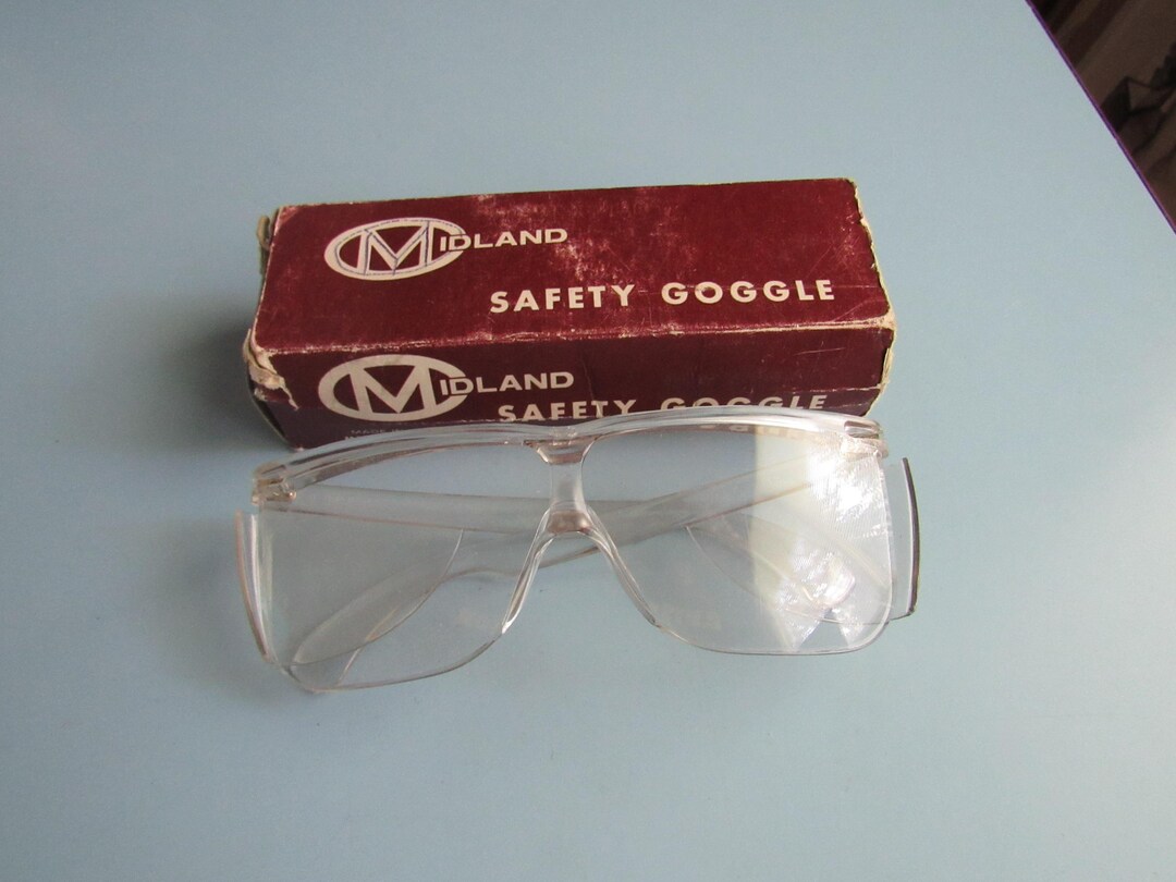 Vintage Midland Safety Goggles Glasses in Box Free Shipping - Etsy
