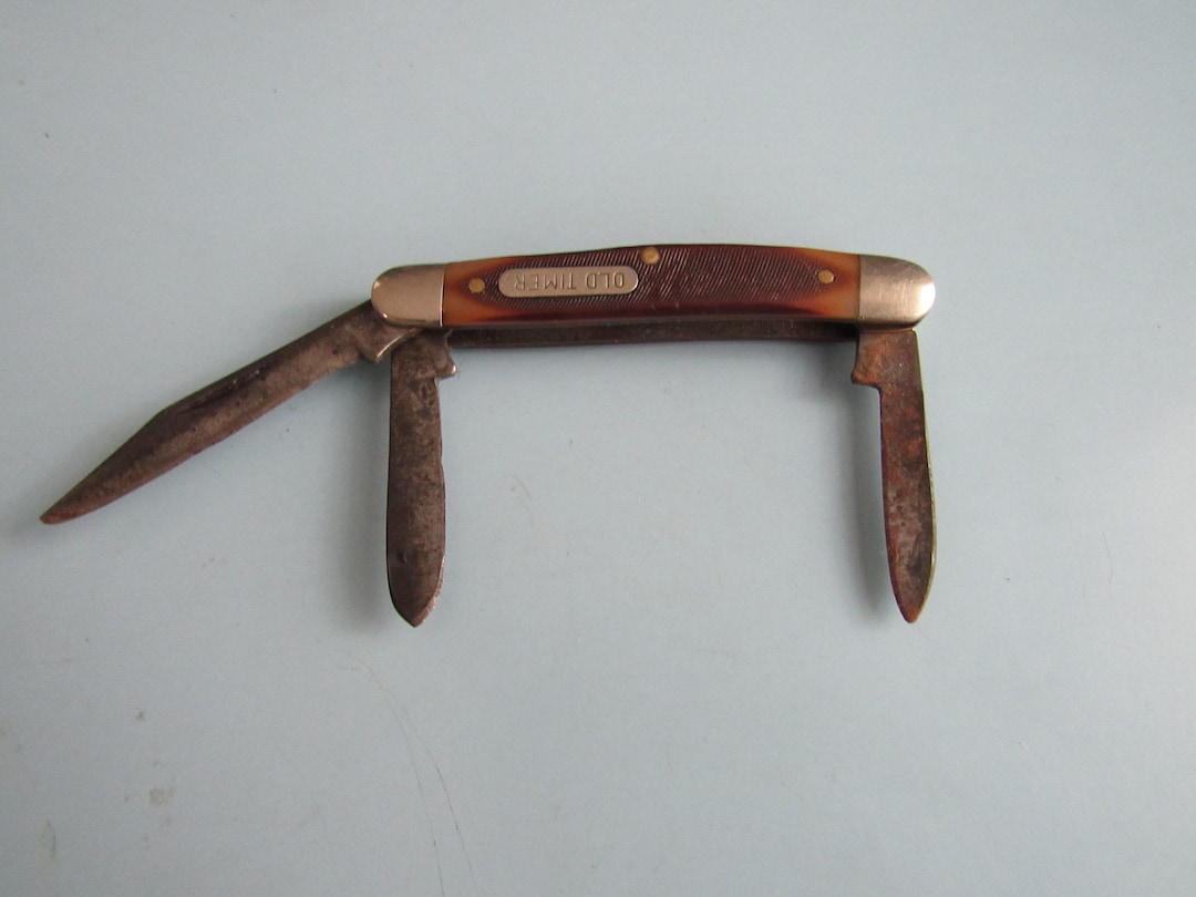 Vintage Schrade Old Timer Folding Pocket Knife USA Free Shipping - Etsy