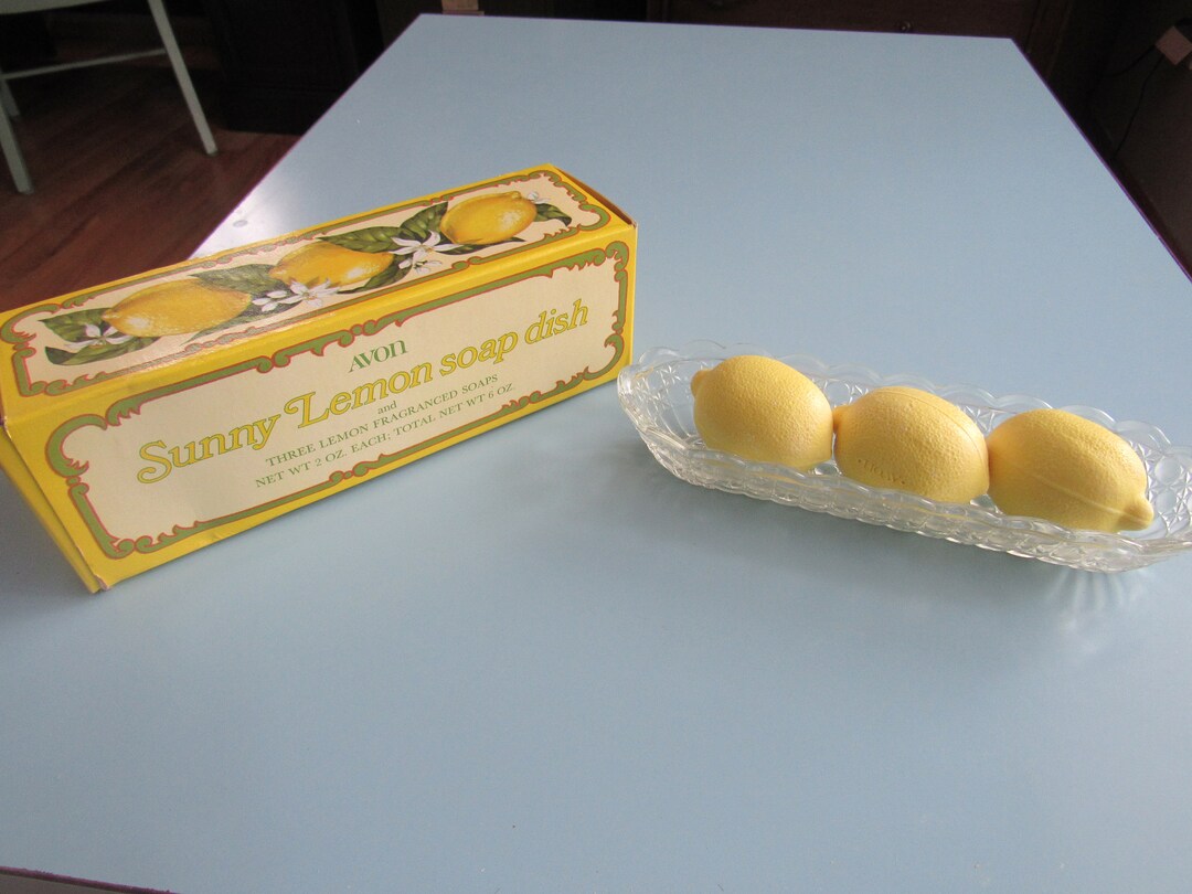 Vintage Avon Sunny Lemon Soap Dish & 3 Lemon Fragranced Soaps - Etsy