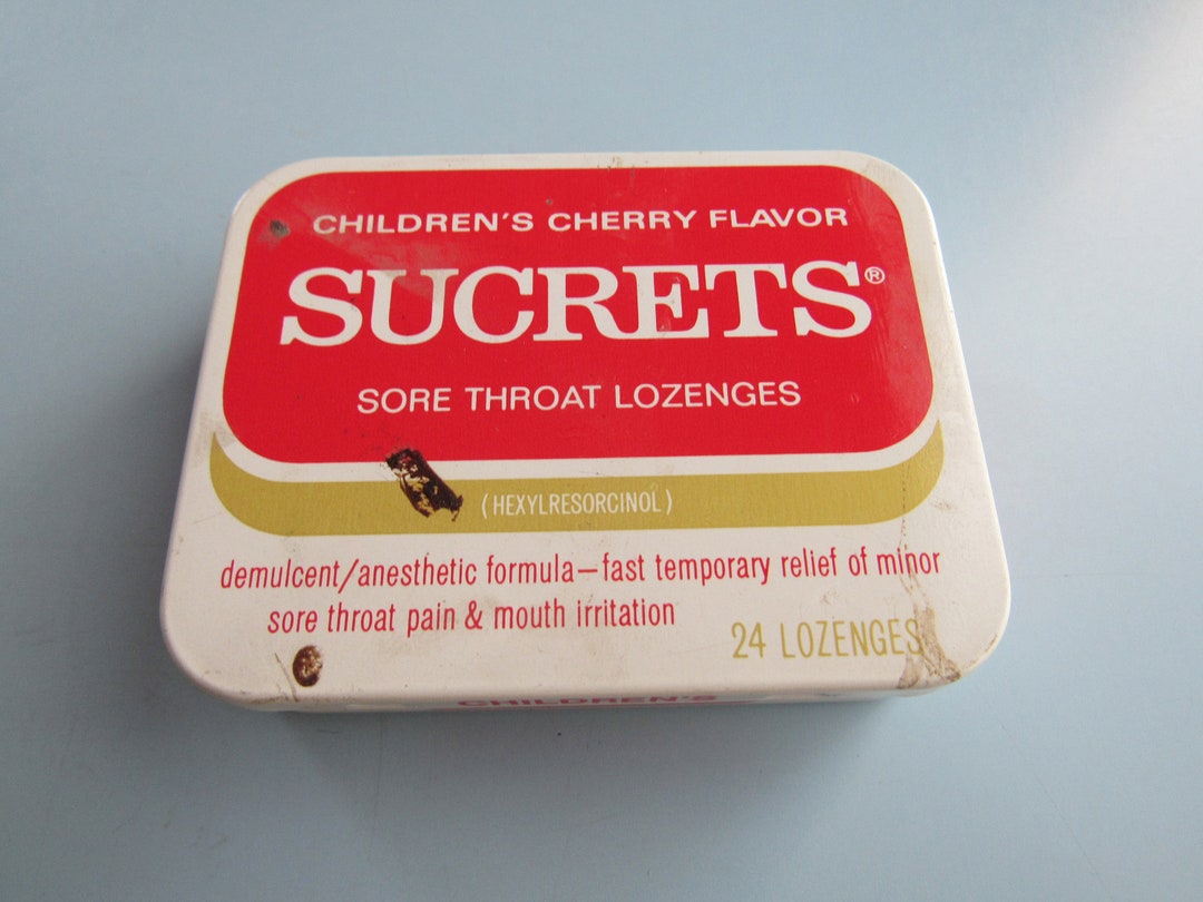 Vintage Children's Sucrets Lidded Tin Box Free Shipping - Etsy