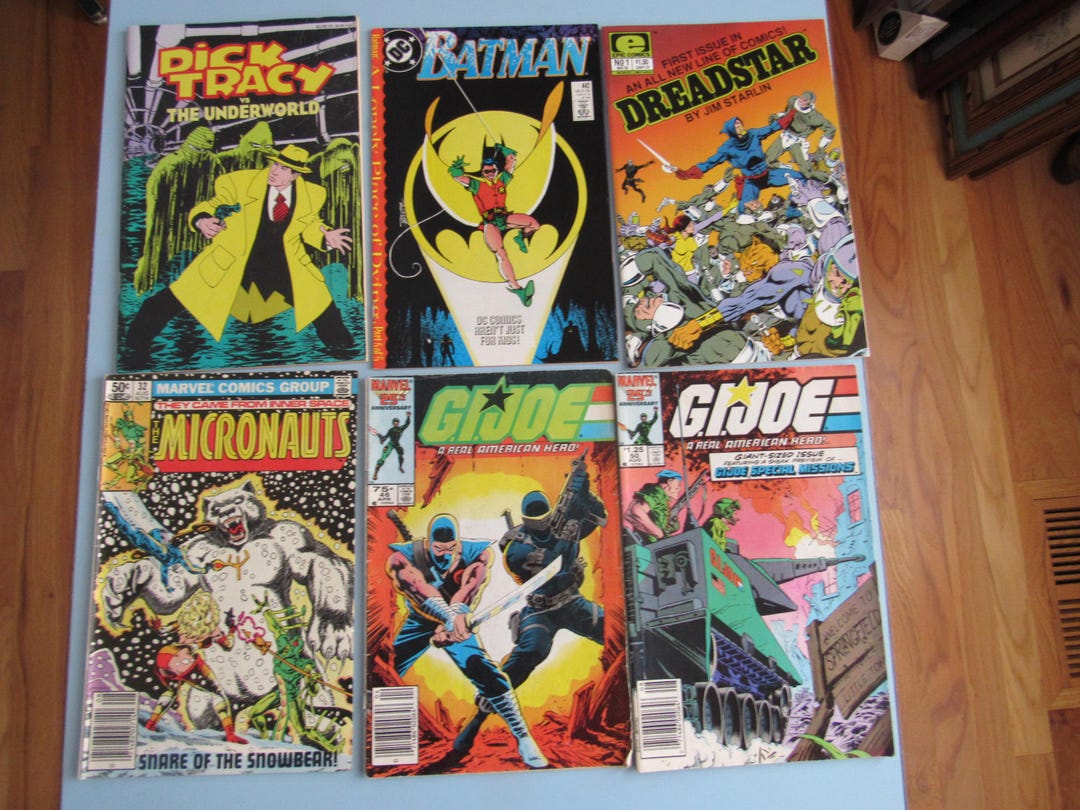 Lot of 6 Vintage Comic Books Marvel DC GI Joe Batman 1980s Free ...