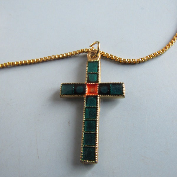Vintage Cross Necklace - Etsy